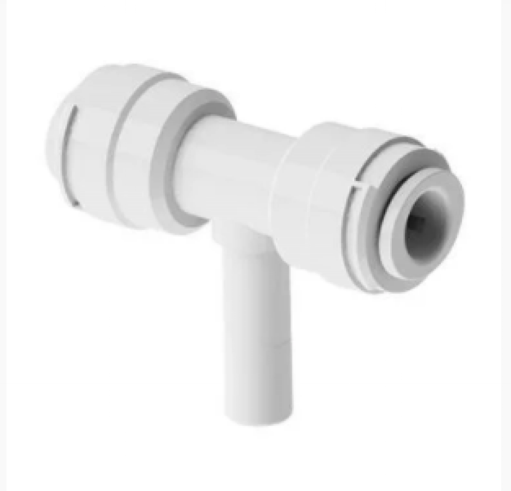 Conexão Rápida DMfit Plástico "T" União Pino x Tubo – 3/8 x 3/8 (duas saídas)